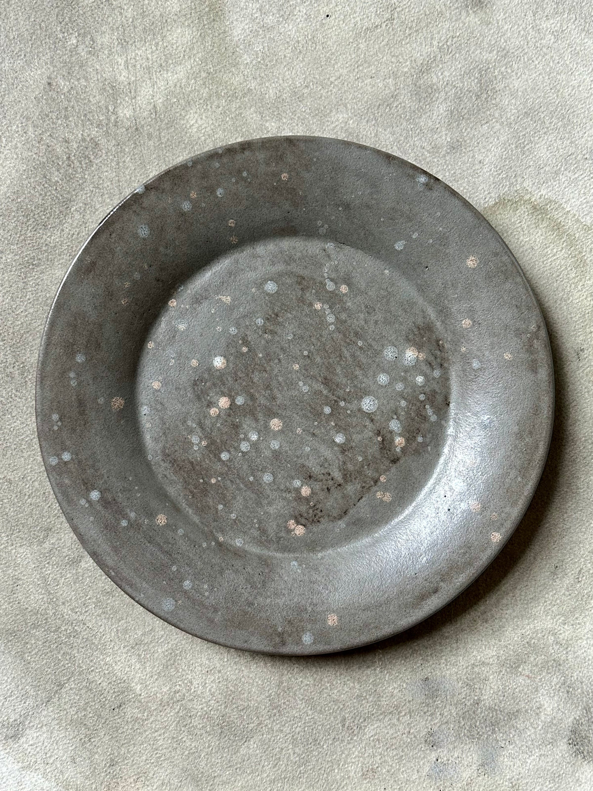 Pewter Ceramic Splatterware Plate — Pittsburgh Mercantile