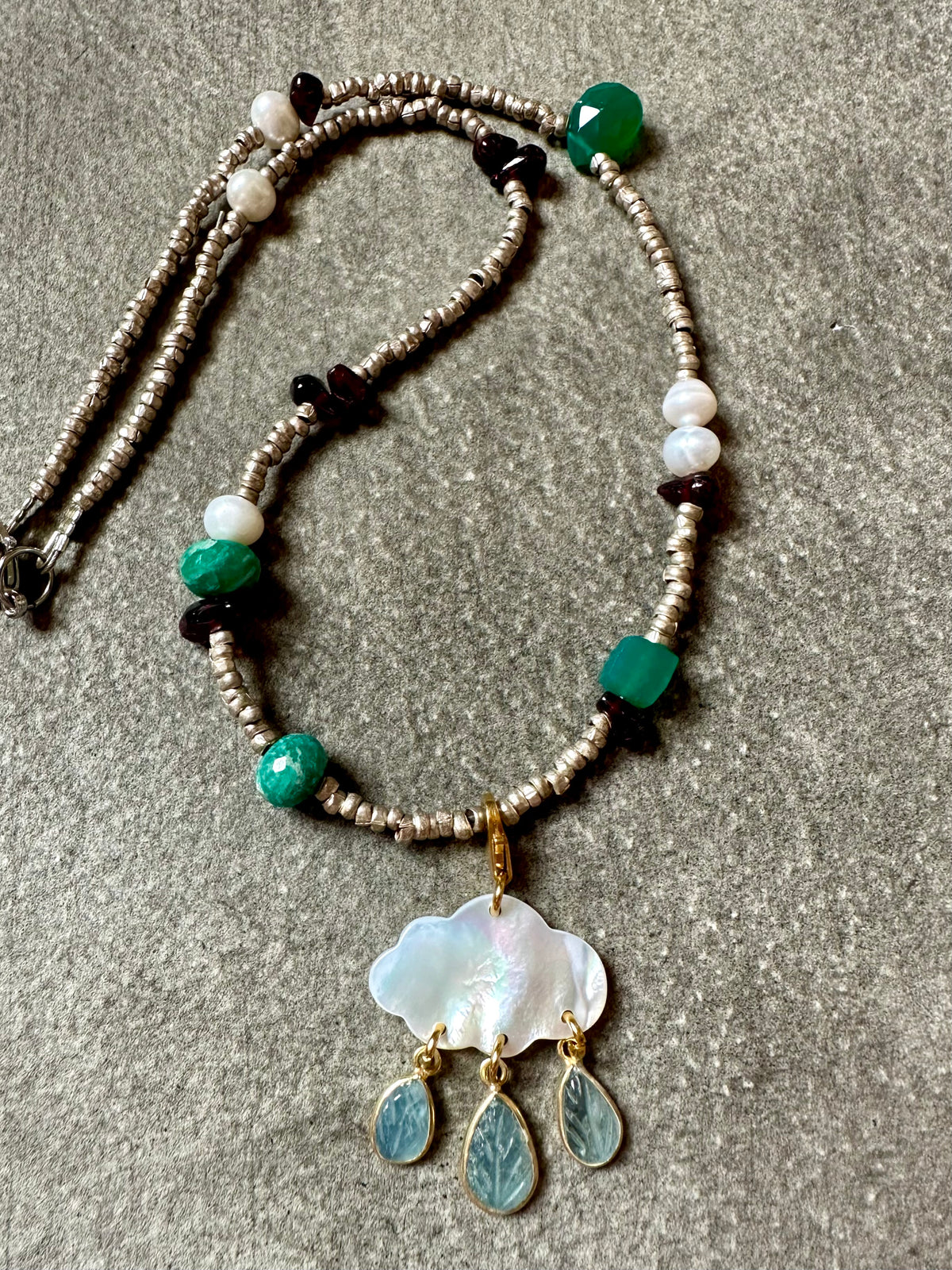 "Showers" Beaded Necklace by Meredith Waterstraat — Pittsburgh Mercantile