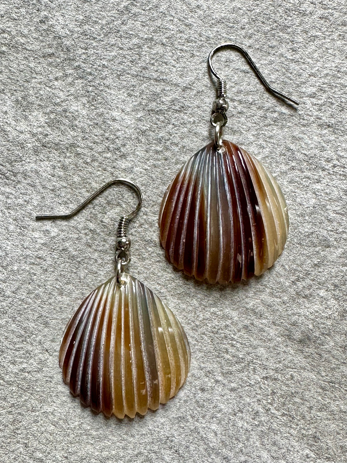 Thomas Paul "Shell" Carved Horn Earrings — Pittsburgh Mercantile