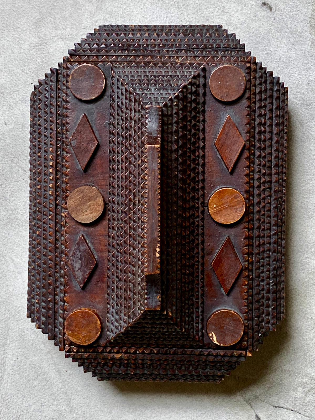 Vintage Tramp Art Handled Cigar Box — Pittsburgh Mercantile